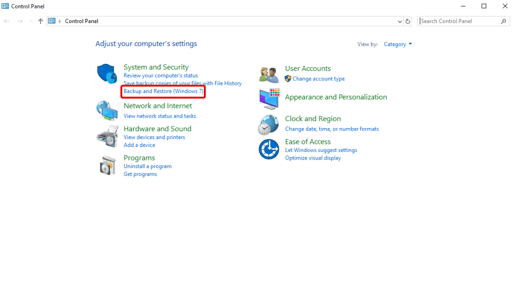 How to Create System Image in Windows 10 - TechCommuters