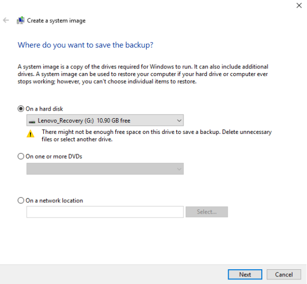 How to Create System Image in Windows 10 - TechCommuters