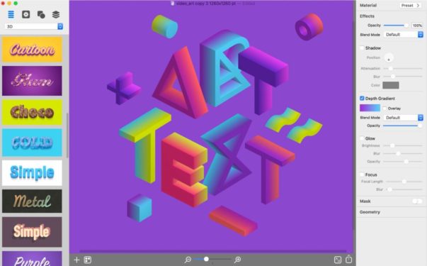 Art Text Review: Best 3D Text Editing Design App for Mac - TechCommuters