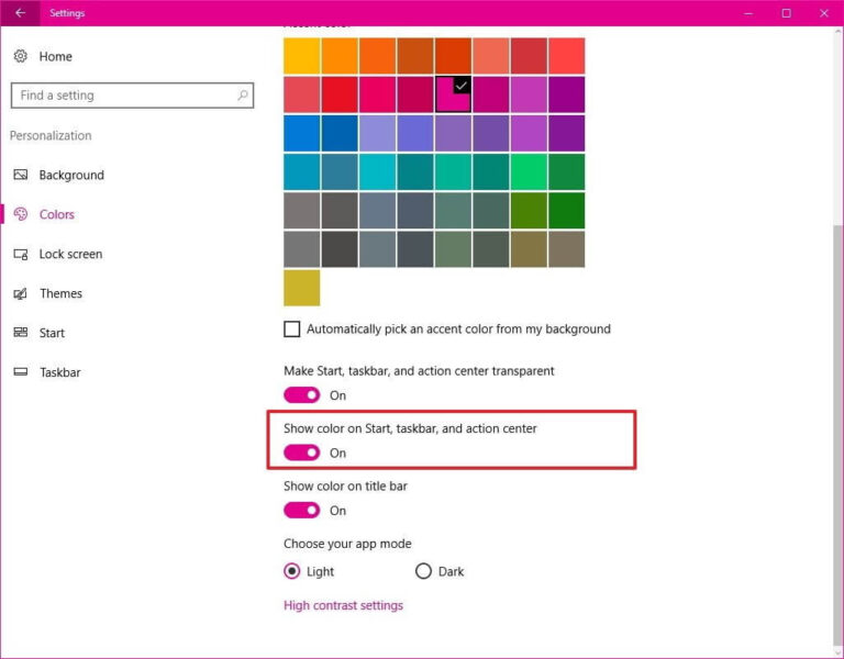 How to Change Taskbar Color in Windows 10 - TechCommuters