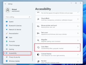 How to Use Color Filters in Windows 11: [Top 3 Methods]