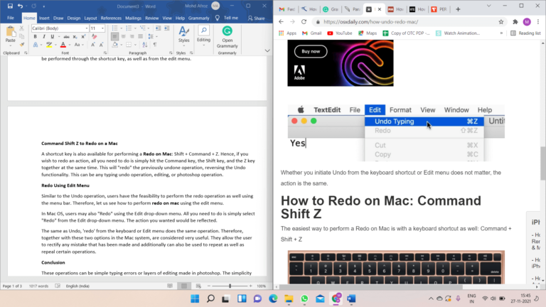 How to Undo and Redo on a Mac - TechCommuters