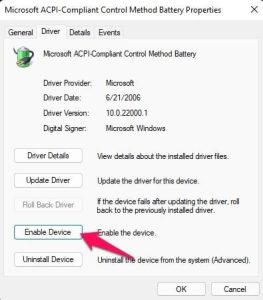 Ways to Resolve the No Battery is Detected Error on Windows 11