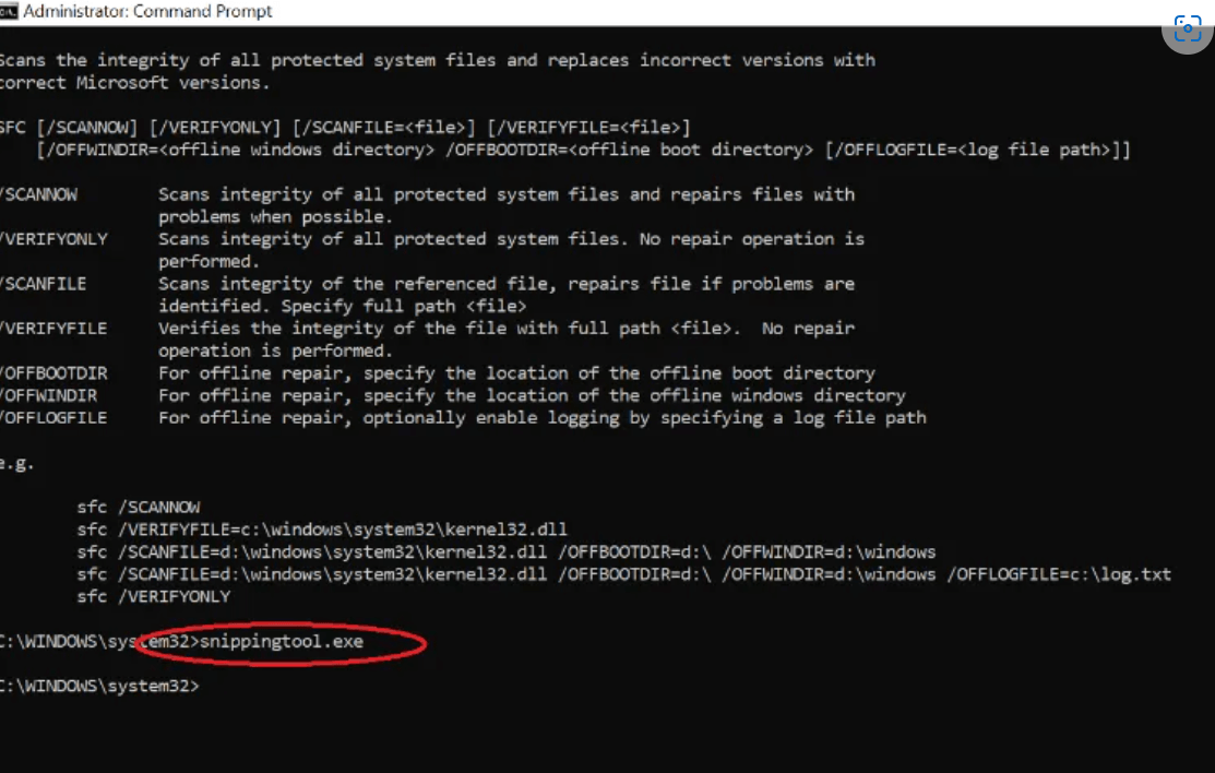 How to Fix Snipping Tool Not Working on Windows 11,10