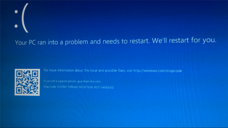 How to Fix System Thread Exception Not Handled Error Windows 10/11