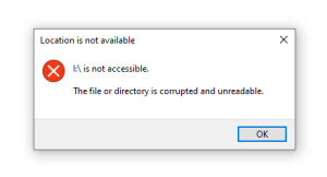 How to Fix the File or Directory is Corrupted and Unreadable Error?