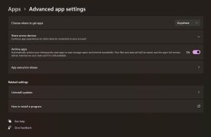 Programs And Features Settings in Windows 11 - Open/Enable/Disable