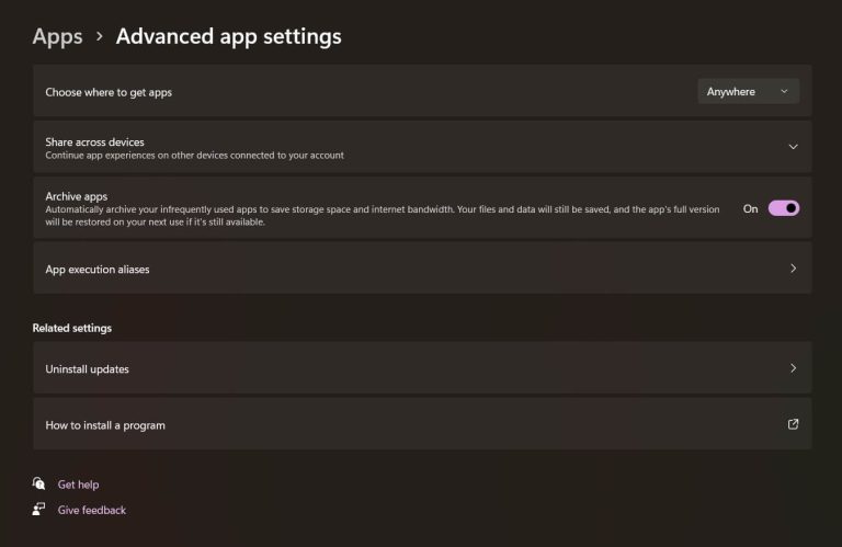 Programs And Features Settings in Windows 11 - Open/Enable/Disable