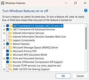 Programs And Features Settings in Windows 11 - Open/Enable/Disable
