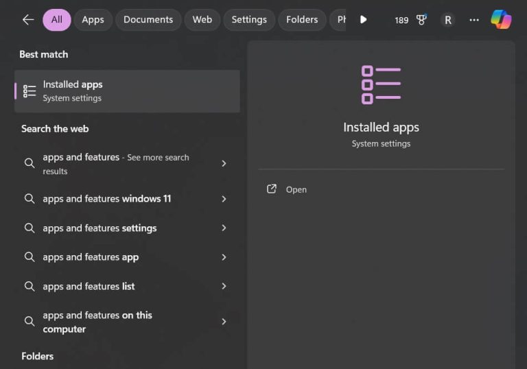 Programs And Features Settings in Windows 11 - Open/Enable/Disable