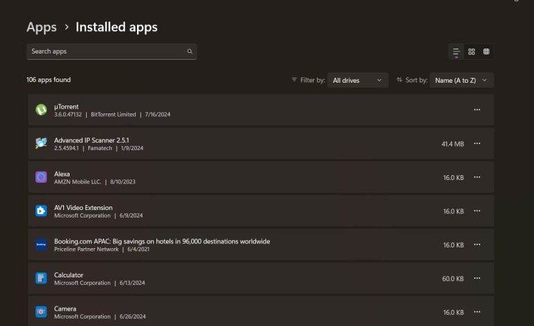 Programs And Features Settings in Windows 11 - Open/Enable/Disable