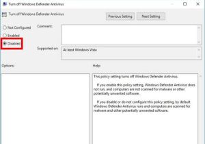 How To Enable or Disable Windows Defender- Activate/Deactivate